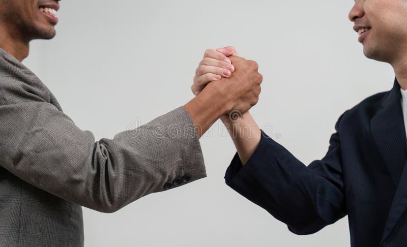 Handshake and Collaboration. Two Professionals Engaging in a Handshake ...
