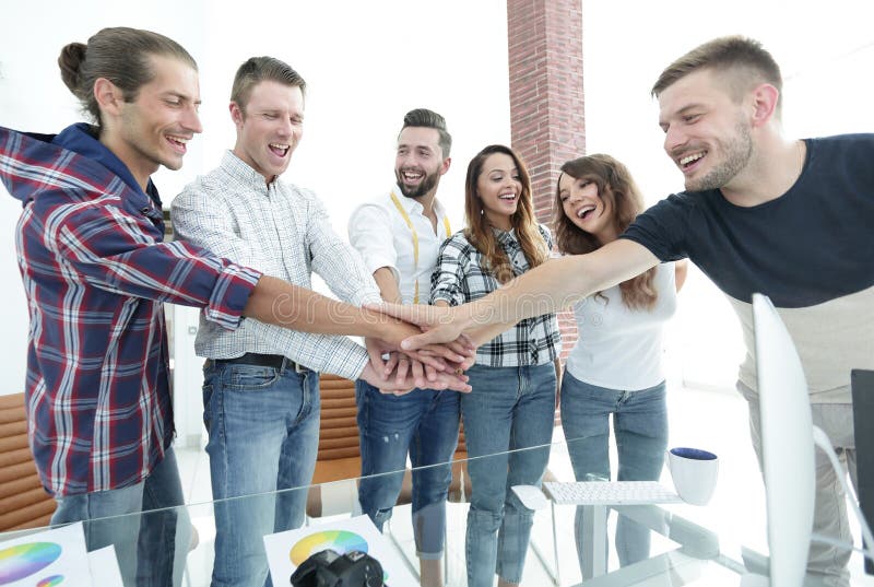 Handshake Colleagues in Creative Studio Stock Image - Image of ...
