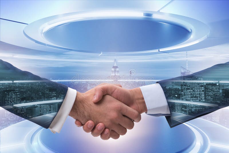 The Handshake Concept - Business Metaphor Illustration Stock Photo ...