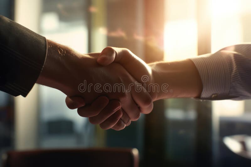 Handshake and Congratulating Greetings and Their Successful .AI ...