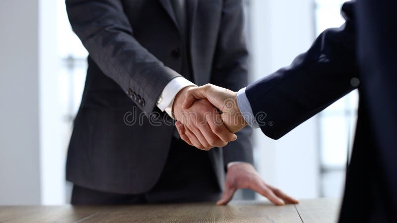 Handshake and Congratulations after the Transaction Stock Image - Image ...