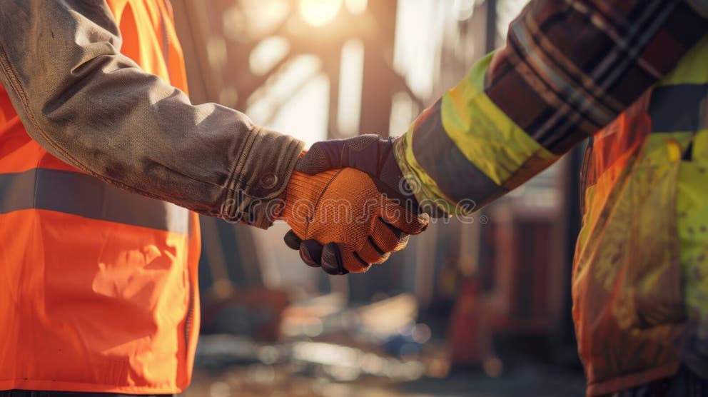 The Handshake of Contractors.AI Generated Stock Image - Image of ...