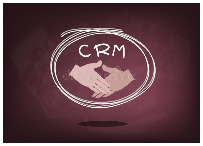 Handshake with CRM or Customer Relationship Management Concepts Stock ...