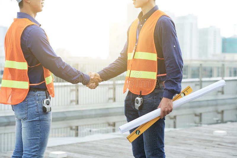 Greeting coworker stock photo. Image of colleague, partner - 59582836