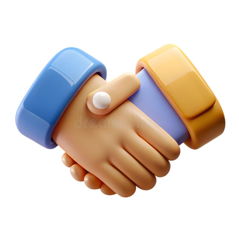 Handshake 3D Icon stock illustration. Illustration of negotiation ...