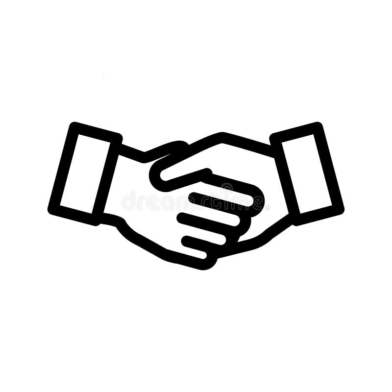 Handshake deal making icon stock illustration. Illustration of logo ...