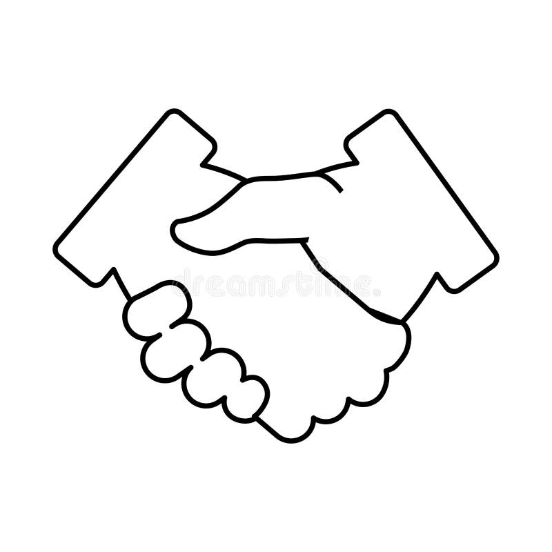 Handshake deal symbol stock illustration. Illustration of team - 88313745