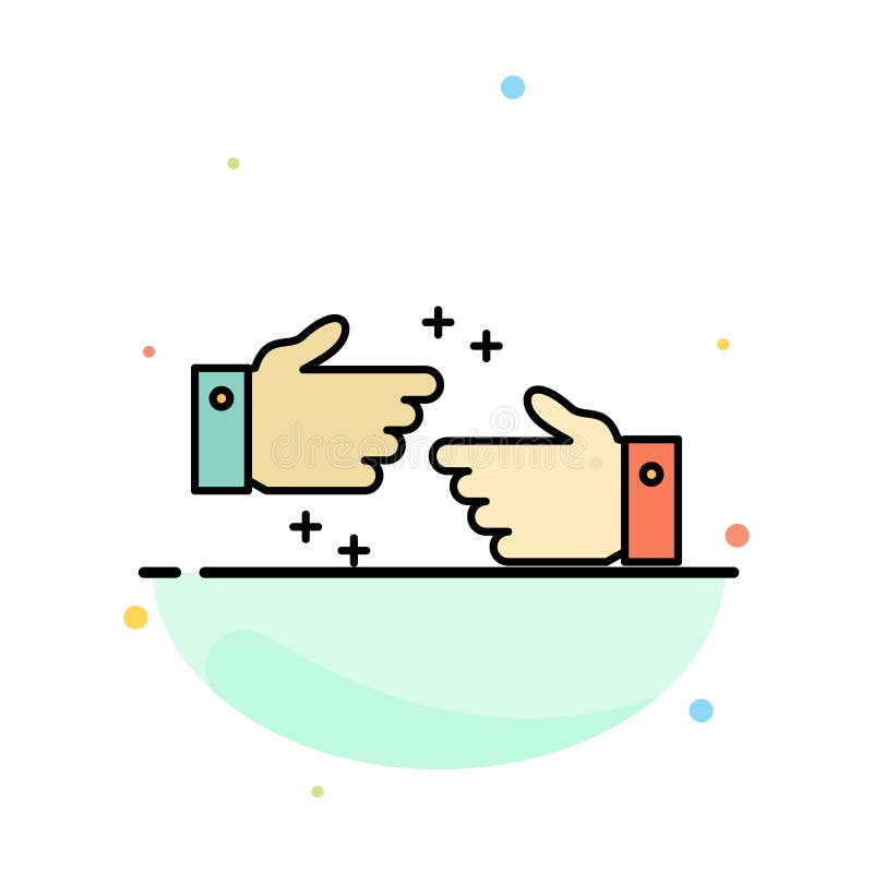 Handshake, Done, Ok, Business Abstract Flat Color Icon Template Stock ...