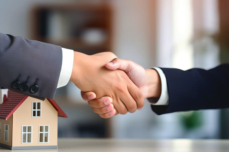 Handshake between an Estate Agent and Client in an Office. Stock ...