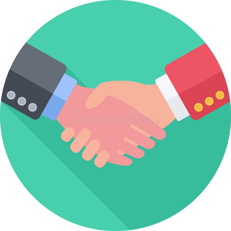 Handshake Flat Icon stock vector. Illustration of handshake - 82220961