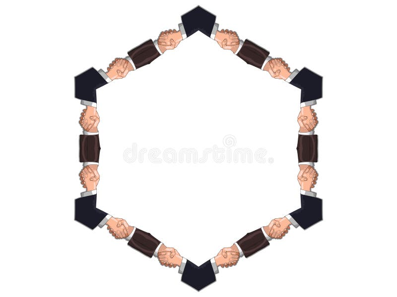 Handshake frame stock illustration. Illustration of border - 1812173