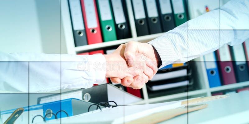 Handshake, Geometric Pattern Stock Image - Image of teamwork ...