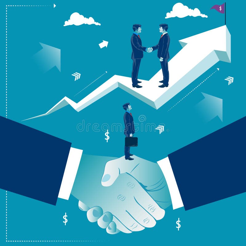 Handshake and Good Deal. Business Concept Vector Illustration Stock ...