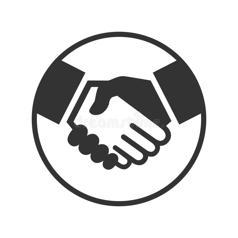 Handshake Graphic Icon in the Circle Stock Vector - Illustration of ...