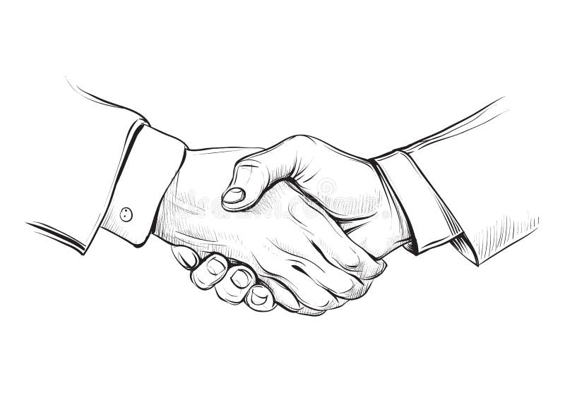 Handshake, Hand Drawn Vector Sketch Illustration. Stock Vector ... Handshake, Hand Drawn Vector Sketch Illustration. Stock Vector ...