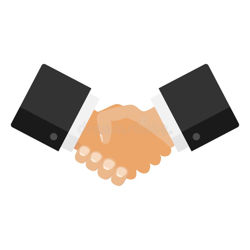 Handshake, Handshake of Two Men in Business Suits, Handshake Icon ...