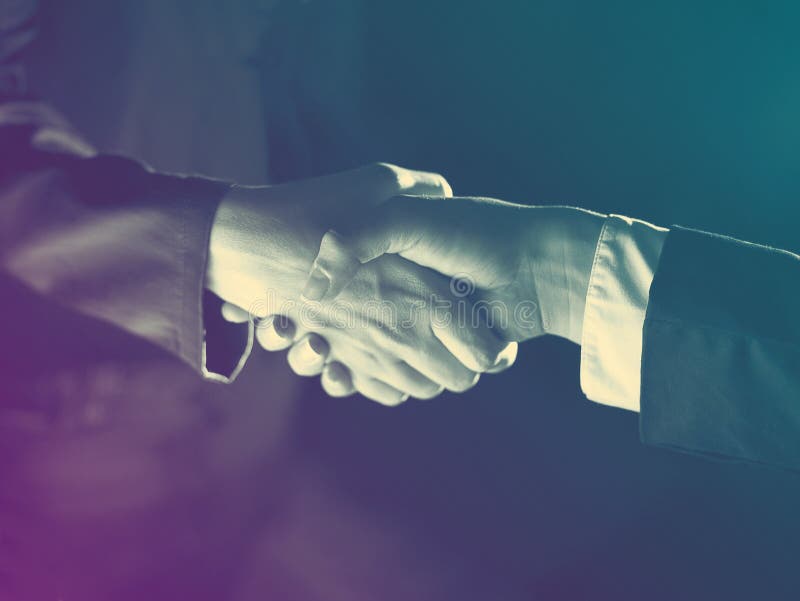 Handshake Handshaking and Light Stock Image - Image of business ...