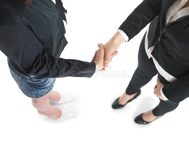 Handshake Handshaking of Two Business Woman Stock Photo - Image of ...