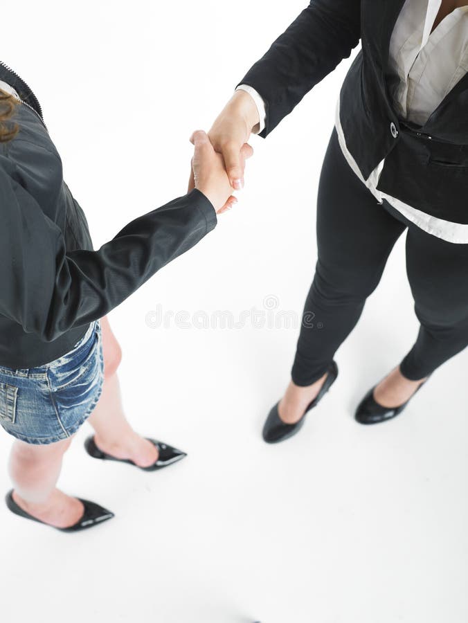 Handshake Handshaking of Two Business Woman Stock Photo - Image of ...