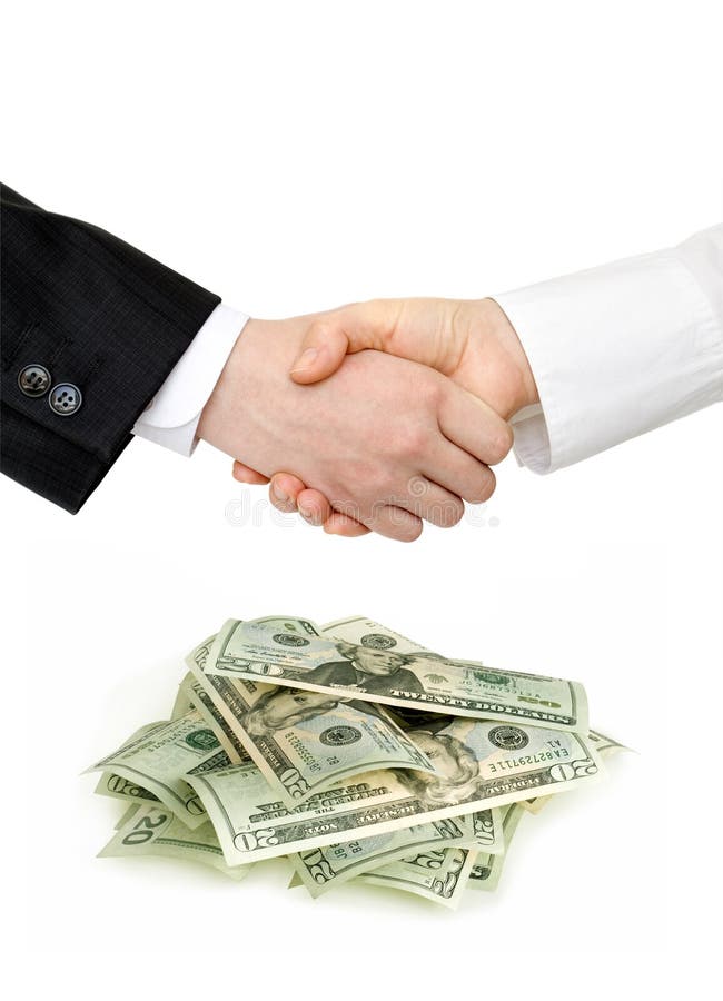 Money Handshake Deal Investors Stock Photo - Image of america, charges ...