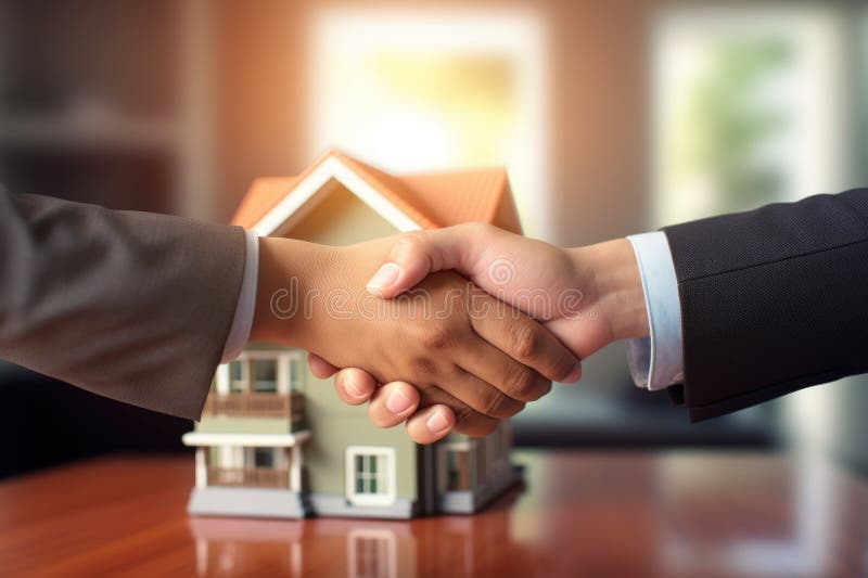 Handshake House Purchase AI Generated Stock Photo - Image of hand ...
