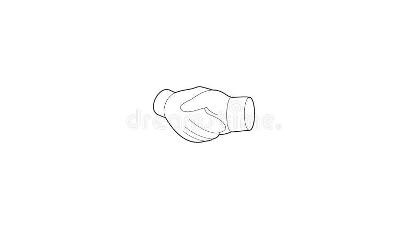Handshake icon animation stock video. Video of congratulating - 230018247