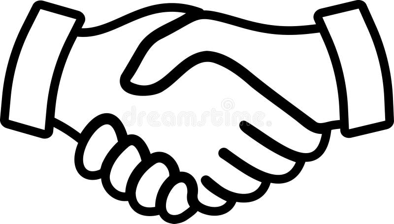 Handshake Linear Icon As a Concept of Trust and Support or the Business ...
