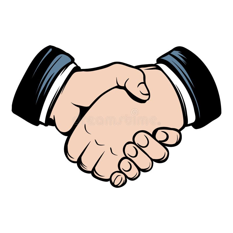 Handshake icon cartoon stock vector. Illustration of cooperation - 88209037