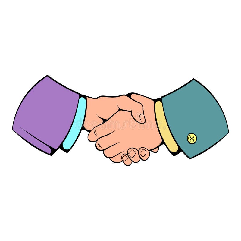 Handshake icon cartoon stock vector. Illustration of handshake - 88456798