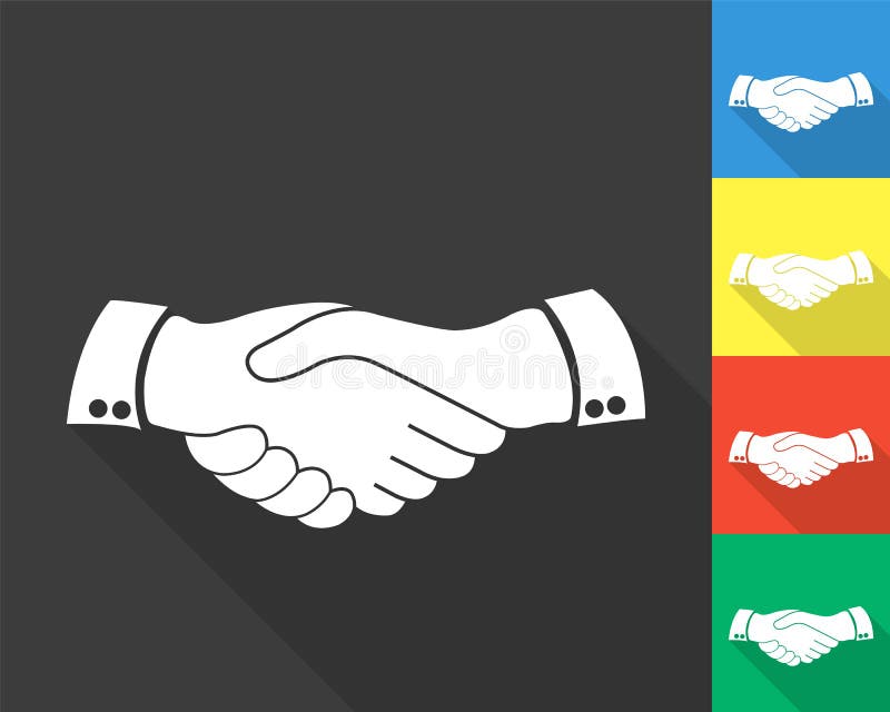 Handshake Vector Icon - Colored Set Stock Vector - Illustration of ...