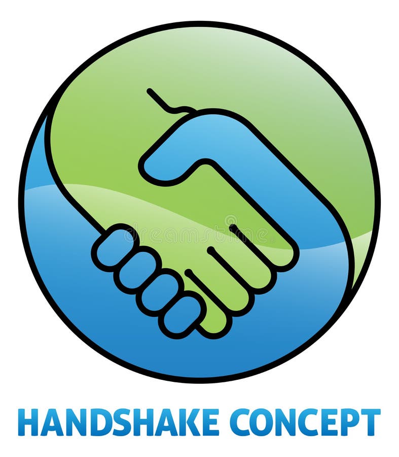Circular Handshake stock vector. Illustration of handshake - 17668196