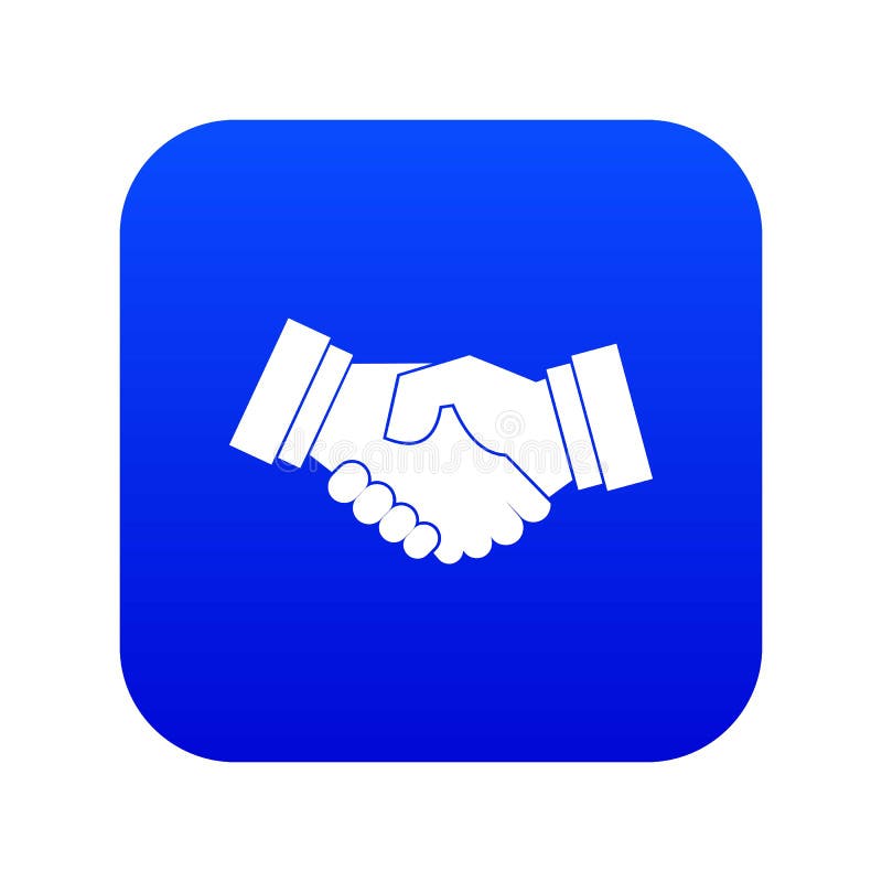 Handshake Icon Digital Blue Stock Vector - Illustration of friendship ...