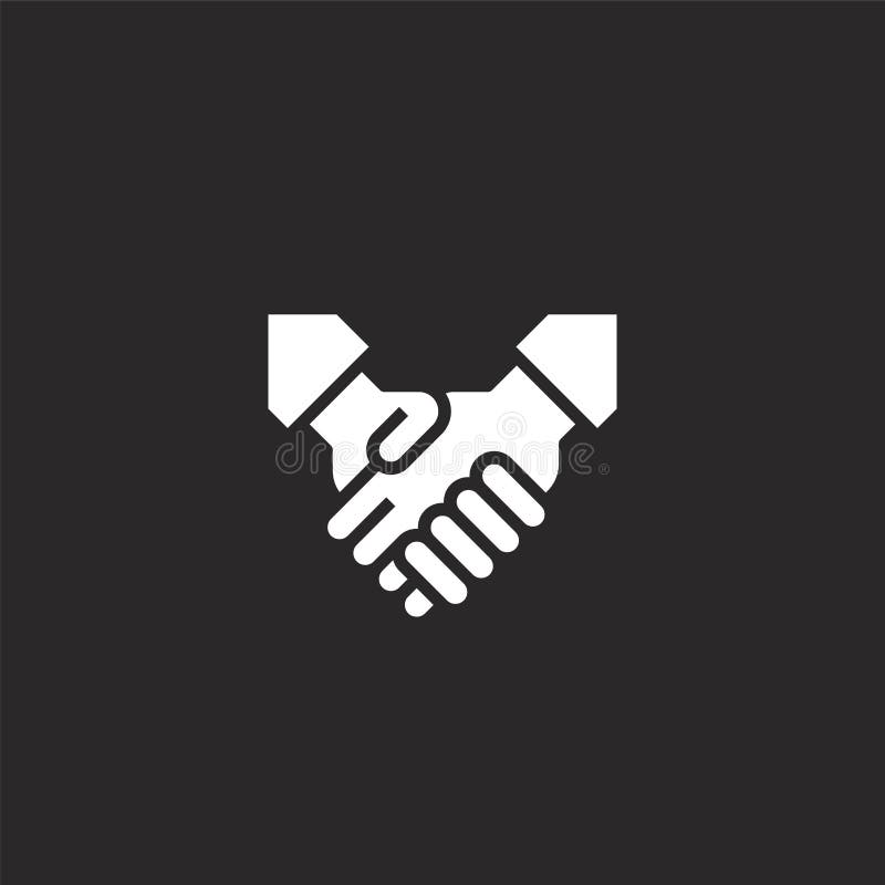 Handshake Icon. Filled Handshake Icon for Website Design and Mobile ...