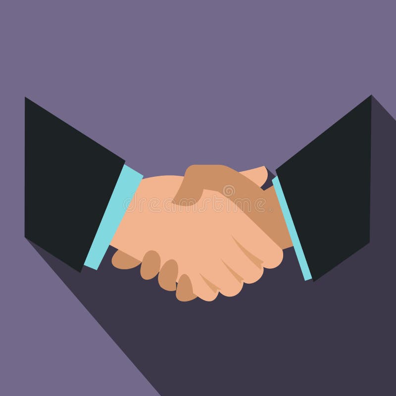 Handshake Icon, Comics Style Stock Illustration - Illustration of hand ...