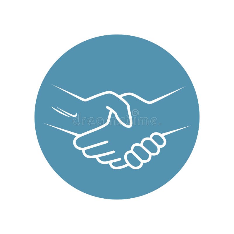 Handshake icon logo design stock vector. Illustration of shake - 373292492