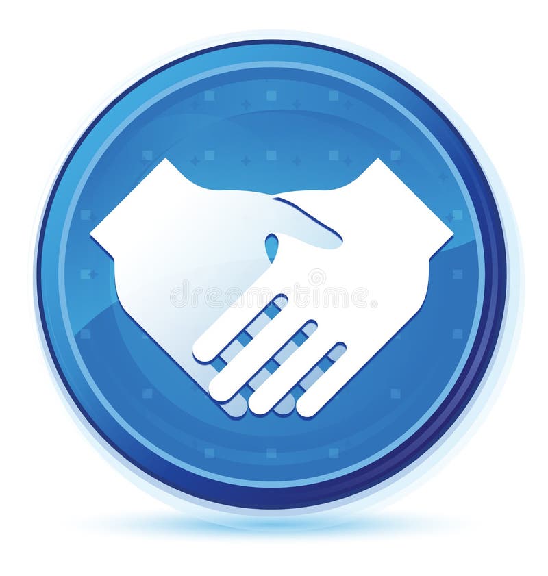 Handshake Icon Midnight Blue Prime Round Button Stock Vector ...