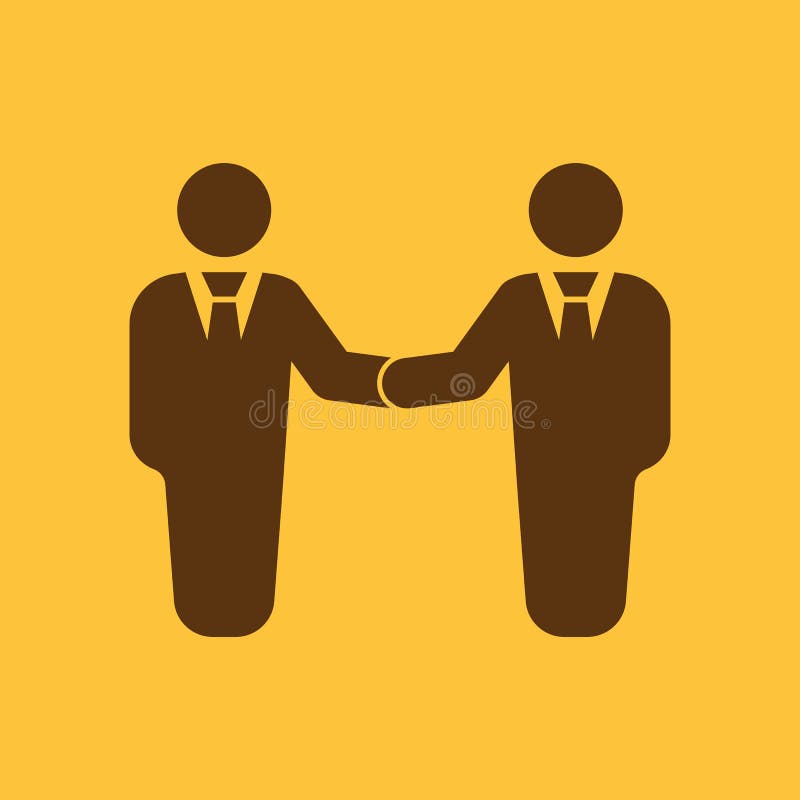 The Handshake Icon. Partnership and Negotiation, Cooperation Symbol ...