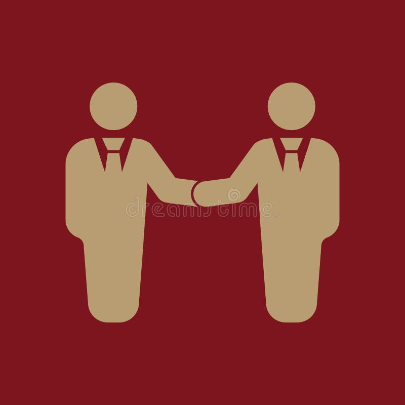 The Handshake Icon. Partnership and Negotiation, Cooperation Symbol ...
