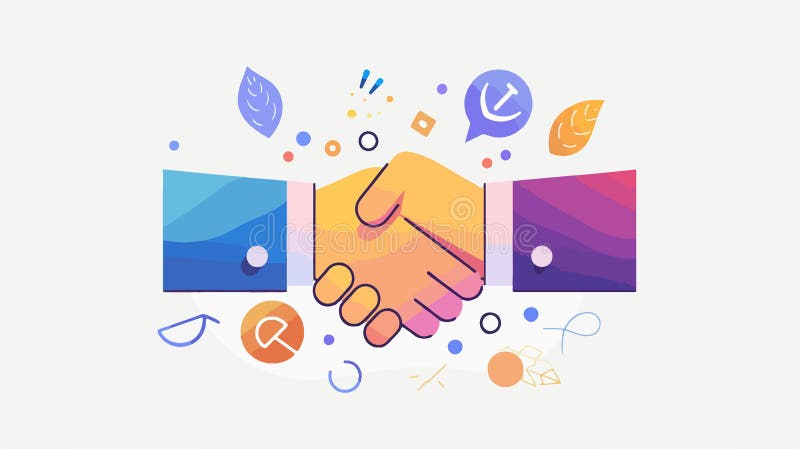 Business Handshake Icon for Corporate Connections and Agreements Stock ...