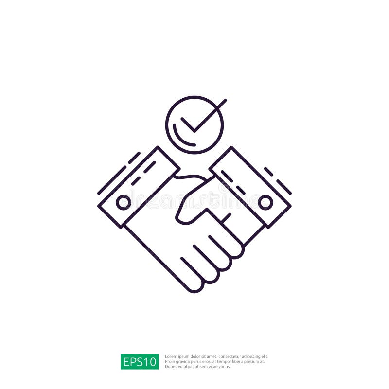 Handshake Icon for Settlement Illustration Stock Vector - Illustration ...
