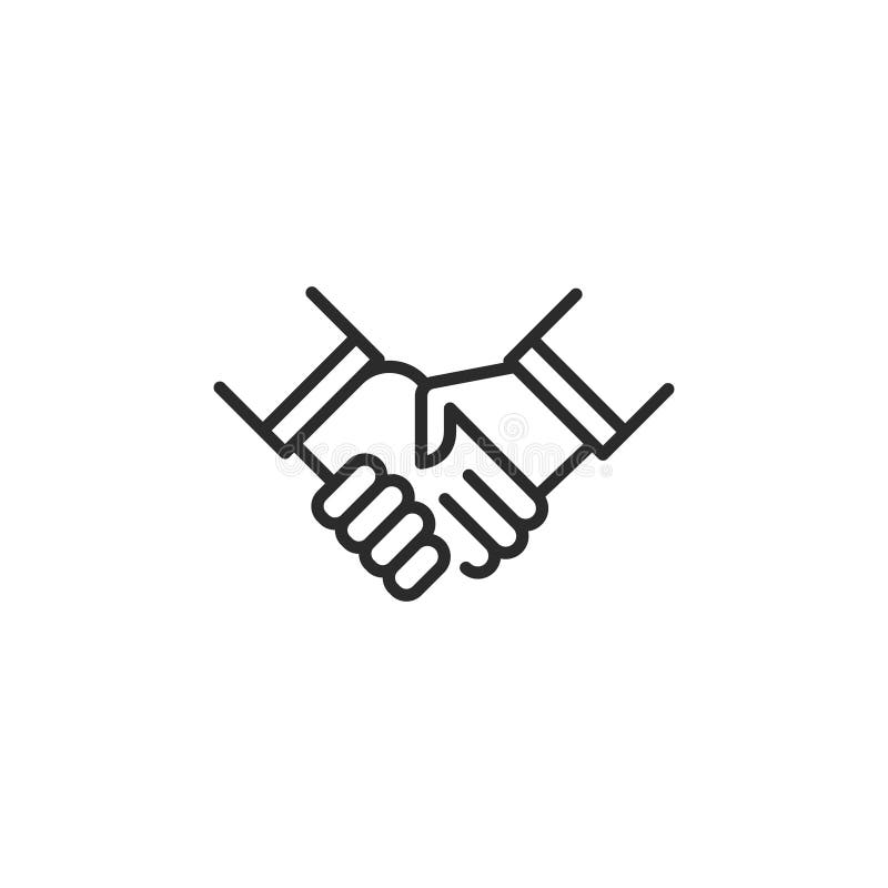 Handshake Icon stock illustration. Illustration of solution - 375325849