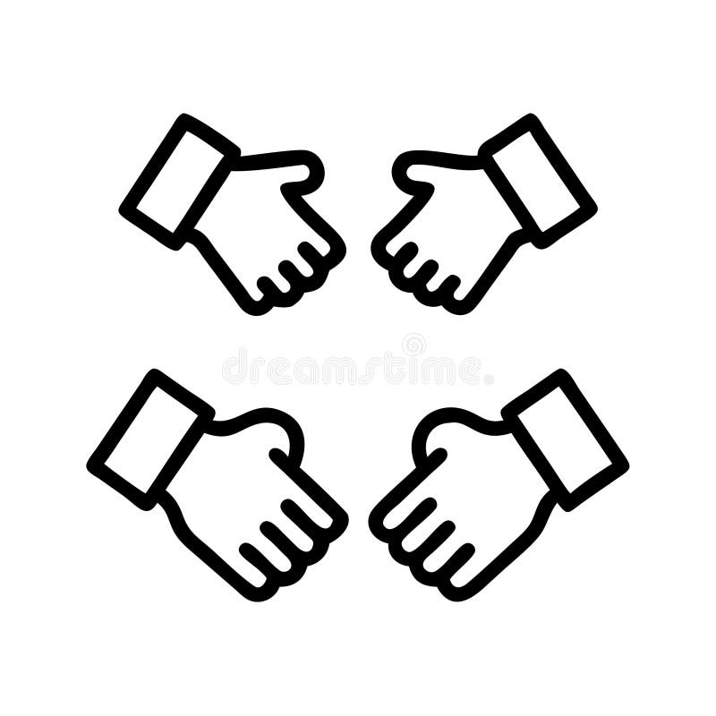 Handshake Icon is a Simple Graphic Representation of Two Hands Clasping ...
