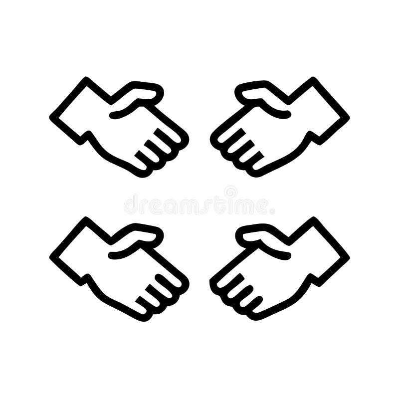 Handshake Icon is a Simple Graphic Representation of Two Hands Stock ...