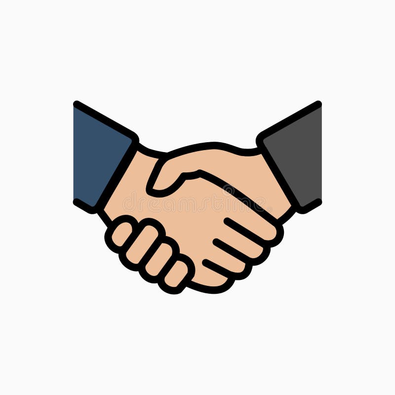 Handshake Icon Simple Vector Illustration. Deal or Partner Agree Stock ...