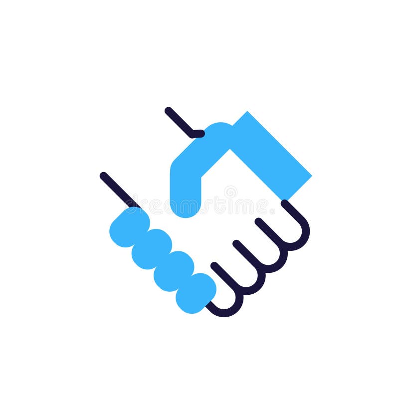 Handshake Icon Symbolizing Agreement and Partnership, Vector ...