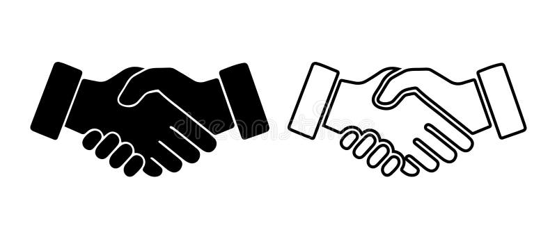 Handshake Icon Vector Design Hands As Concept of Business Trust, Deal ...