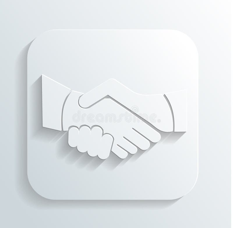 Handshake icon stock vector. Illustration of abstract - 46707969
