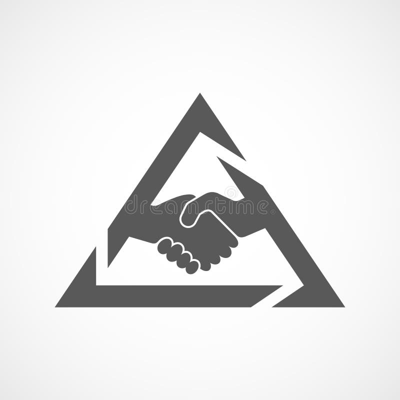 Gray Handshake Icon White Background Vector Stock Illustrations – 240 ...