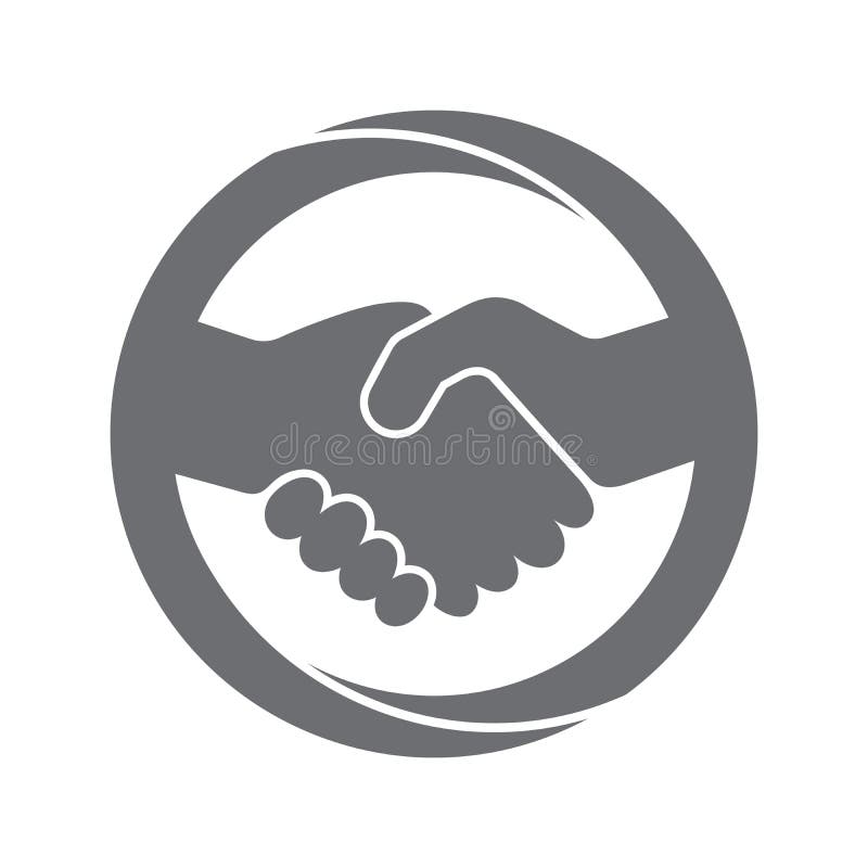 Gray Handshake Icon White Background Vector Stock Illustrations – 240 ...