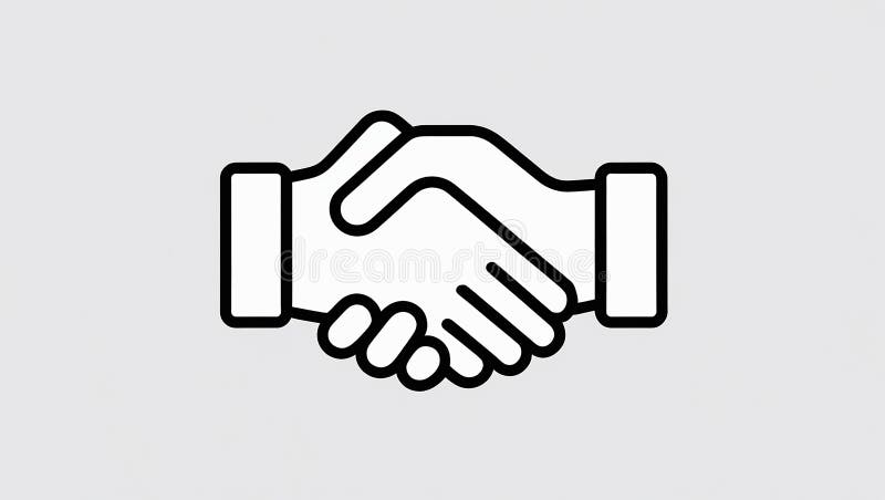 Handshake Icon Vector Illustration, Isolated on White, Ideal for Web ...